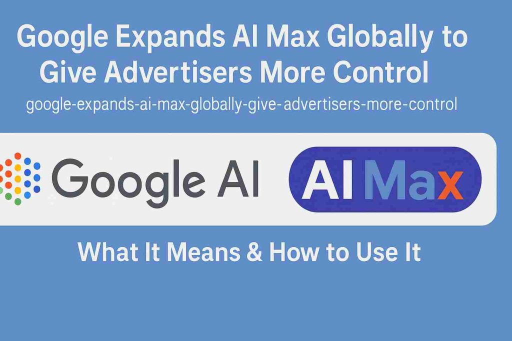 Google Expands AI Max Globally to Give Advertisers More Control: What ...